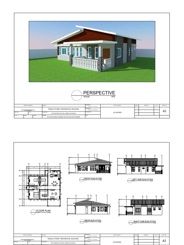 One Storey A3 | PDF | Door | Window