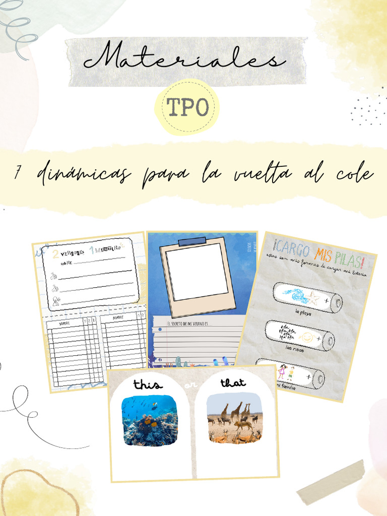 Dinámicas Lúdicas para la Vuelta al Cole | PDF