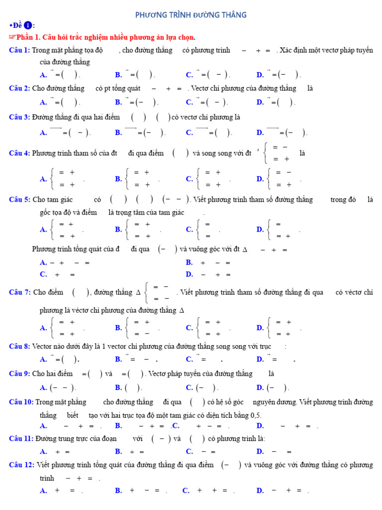 3-Kt Phuong Trinh Duong Thang-Hs | PDF