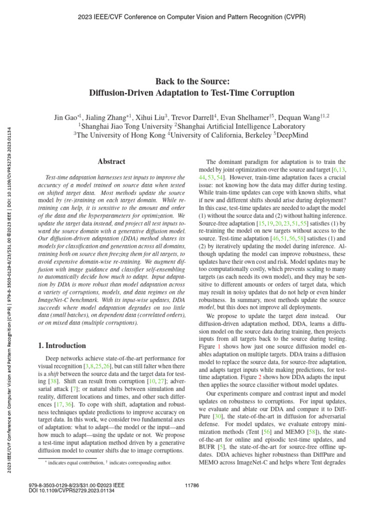 Diffusion-Driven Test-Time Adaptation | PDF | Robust Statistics ...