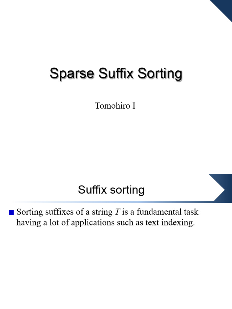 Sparse Suffix Sorting | PDF | String (Computer Science) | Computer Programming
