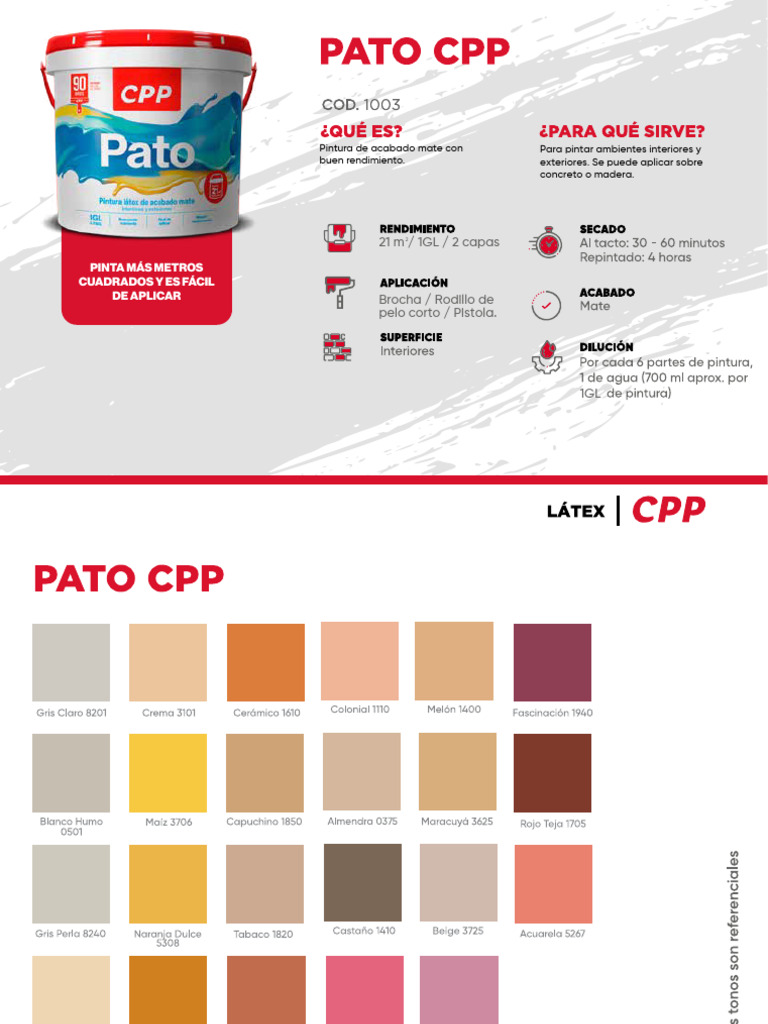 Catálogo de Pintura CPP Pato | PDF