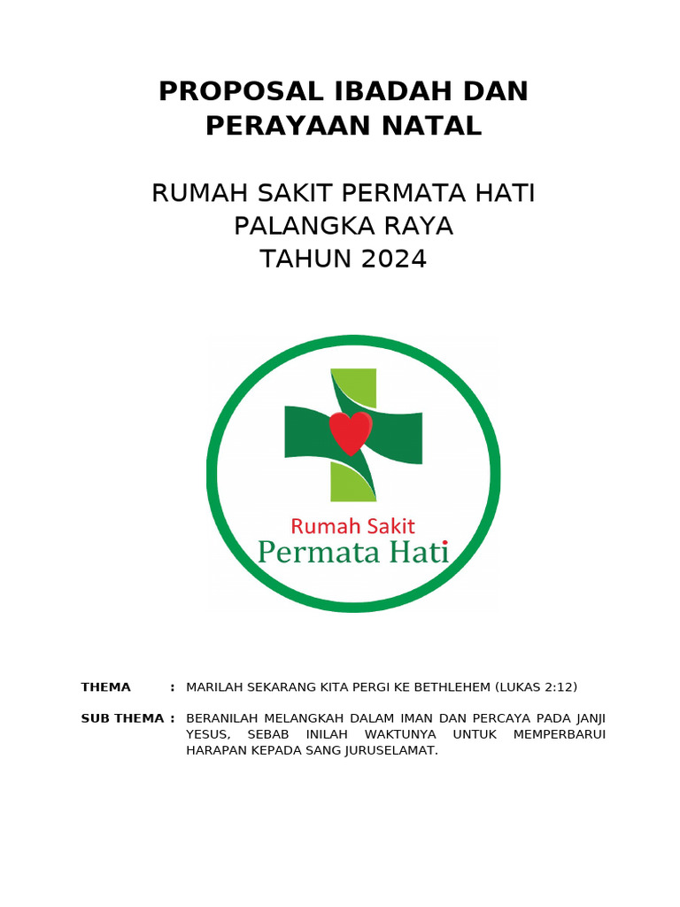 Proposal Ibadah Dan Perayaan Natal 2024-1 | PDF