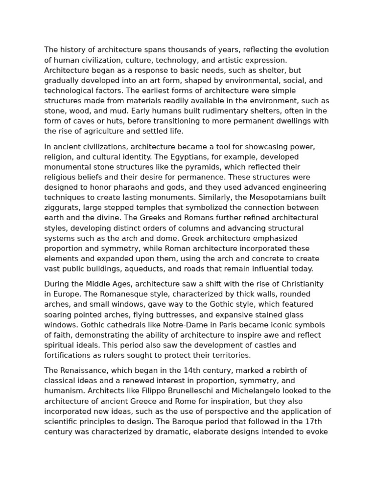 The History of Architecture | PDF | Gothic Architecture | Architectural Design