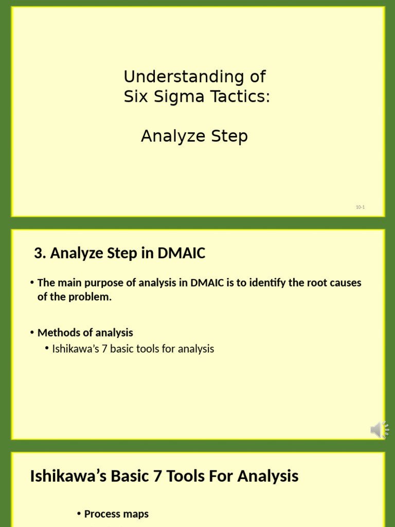 Six Sigma Tactic Analyze Part 1 | PDF | Map | Business