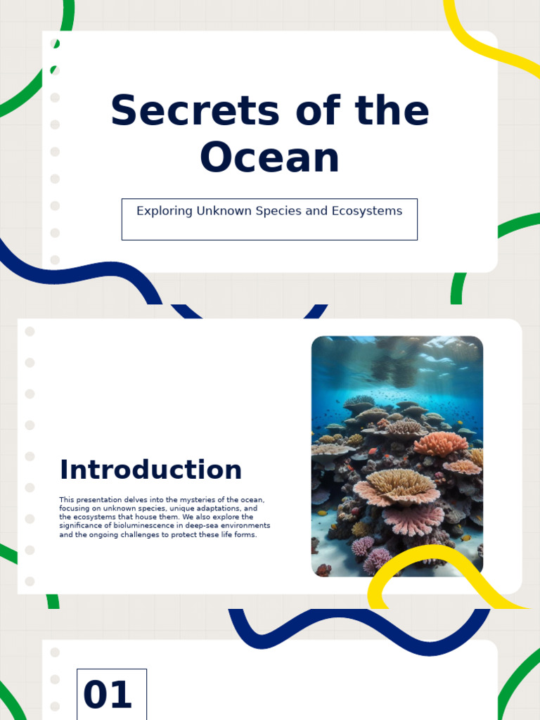 Ocean Secrets: Species & Ecosystems | PDF | Deep Sea | Oceans