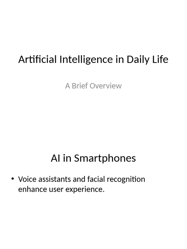 AI in Daily Life | PDF