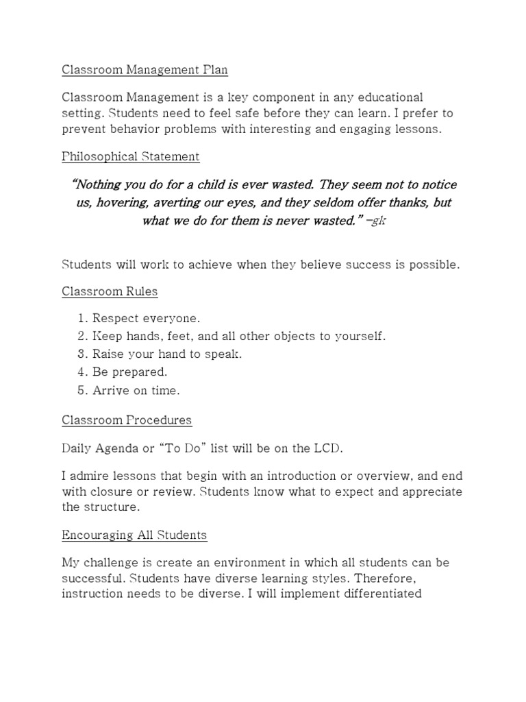 Effective Classroom Management Strategies | PDF | Career & Growth