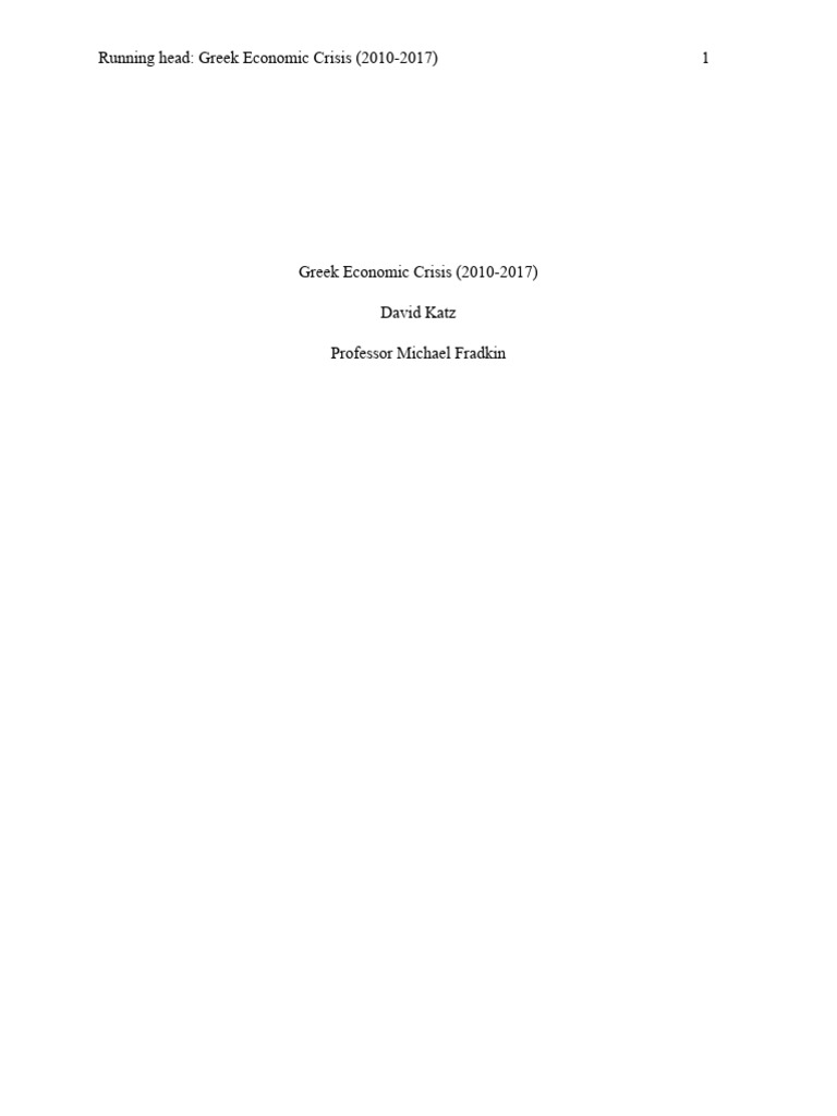 Greece's Economic Crisis Overview (2010-2017) | PDF | Greek Government ...