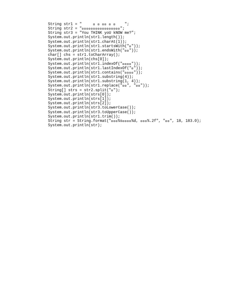 Java String Manipulation Examples | PDF