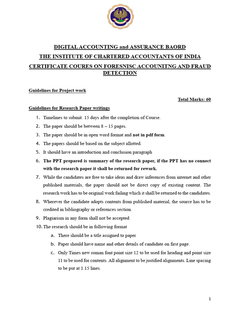 Forensic Accounting Course Guidelines | PDF | Digital Forensics