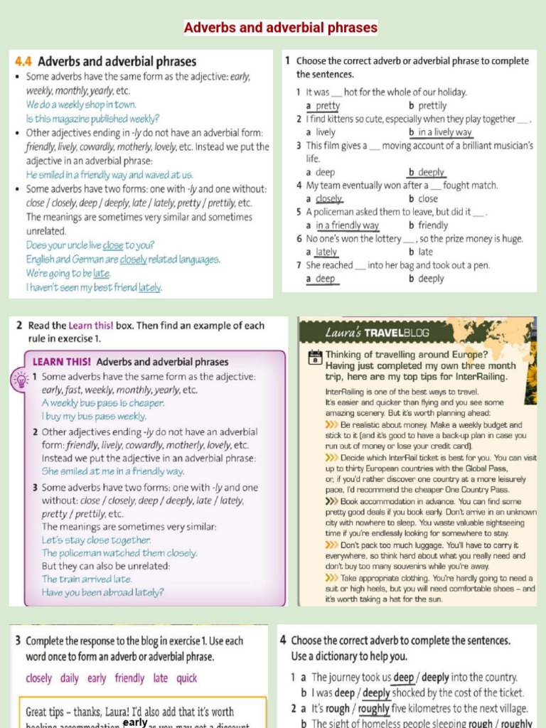 Adverbs and Adverbial Phrases | PDF