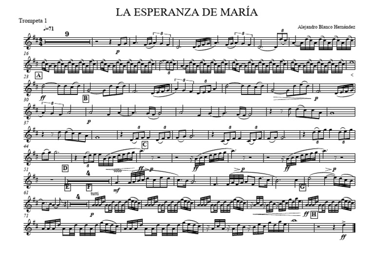 La Esperanza de María B-Nº1 Trompeta 1 | PDF
