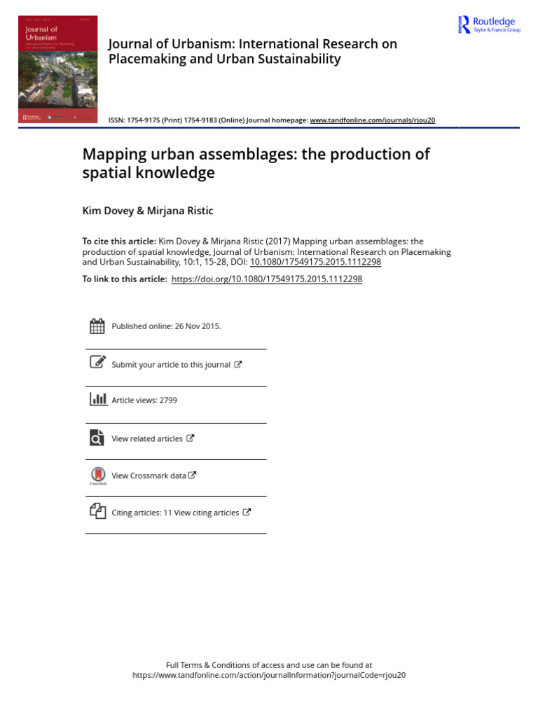 Mapping Urban Assemblages The Production of Spatial Knowledge | PDF | Bosnia And Herzegovina ...