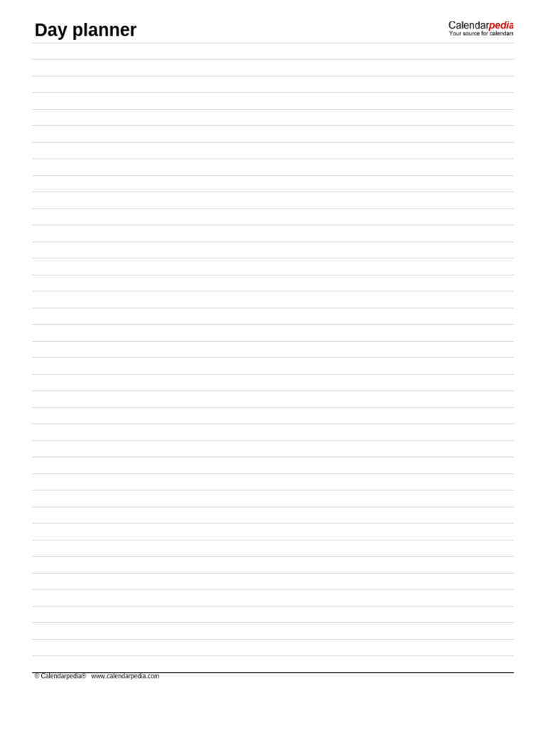 Simple Day Planner Portrait | PDF