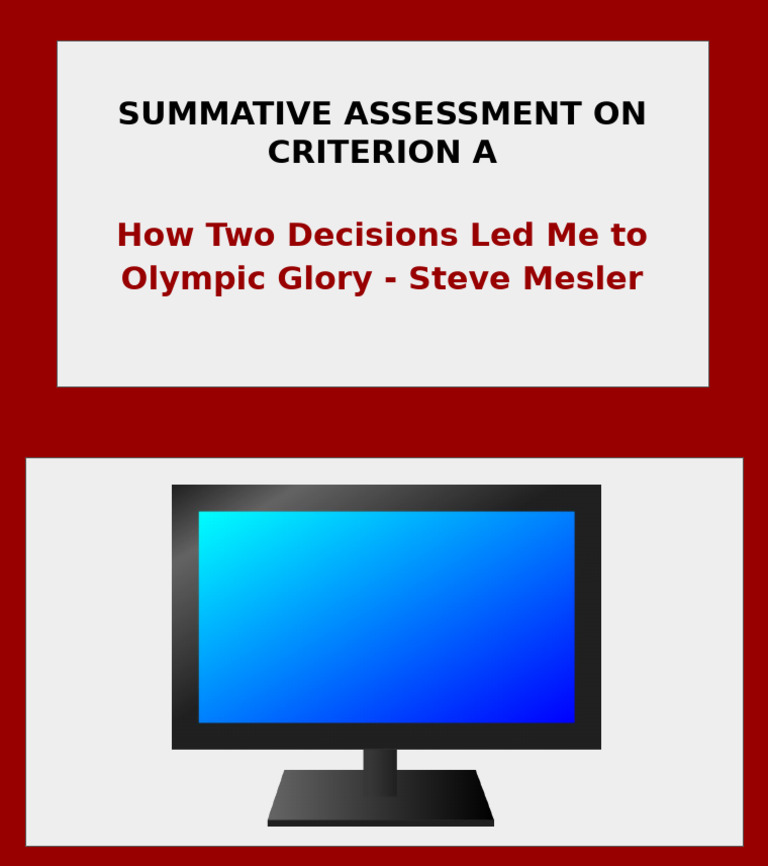 Summative Assessment - Criterion A | PDF