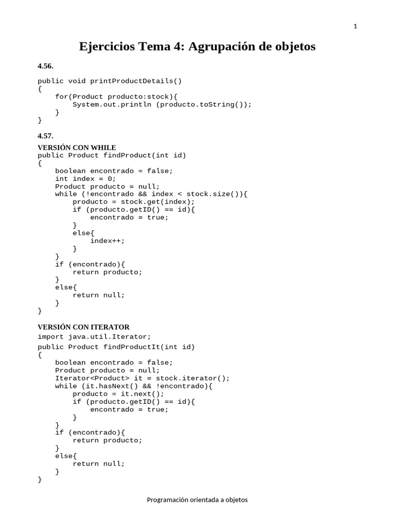 Ej Poo T4 | PDF | Programación de computadoras | Ingeniería de software