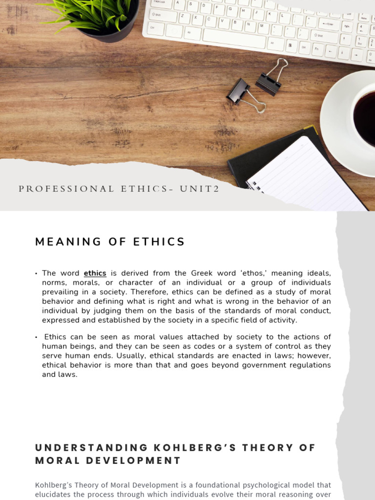 Professional Ethics - UNIT 2 | PDF | Morality | Conflict Of Interest