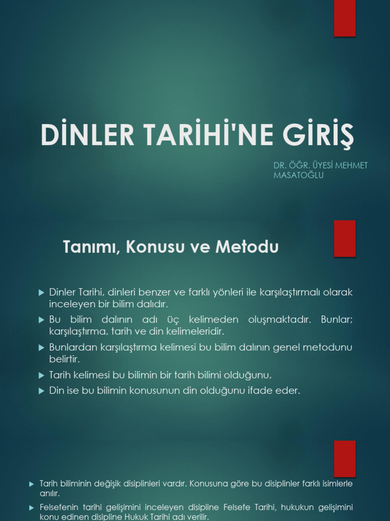 1 1 Dinler Tarihine Giris | PDF