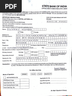 Sbi Atm Form For New Atm | PDF