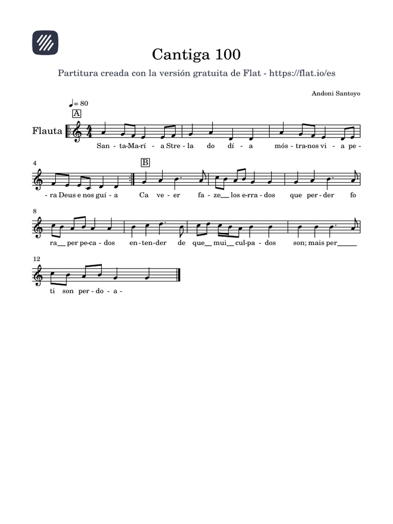 Análisis de la Cantiga 100 | PDF