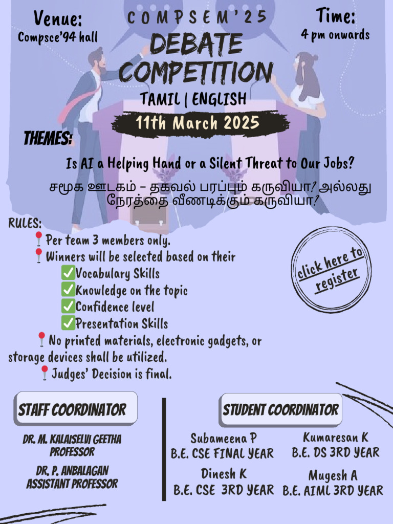 Debate Competition Rules and Themes | PDF