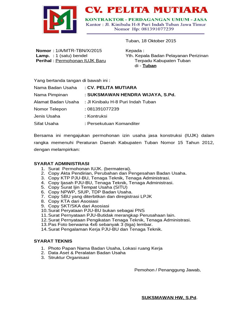 permohonan siujk | PDF