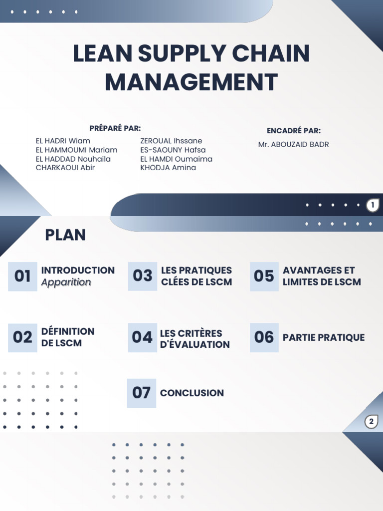 Lean SCM Final Pres | PDF | Lean (production) | Gestion de la chaîne ...
