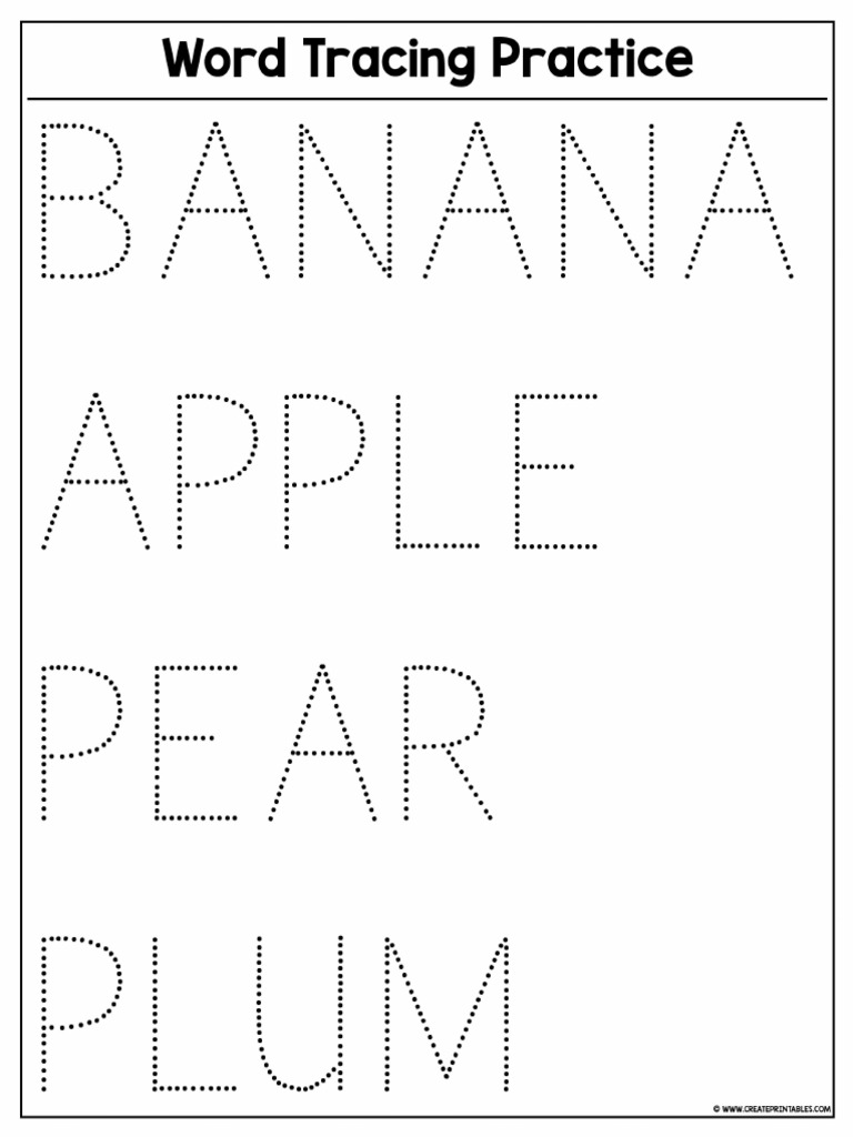 Word - Tracing - Practice FEA4 055F 90D1 | PDF