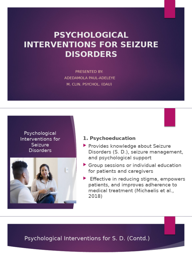 Psychological Strategies for Seizure Disorders | PDF | Cognitive ...