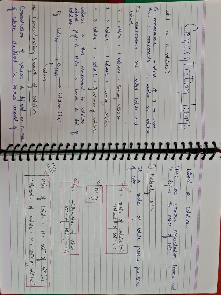 Concentration Terms | PDF