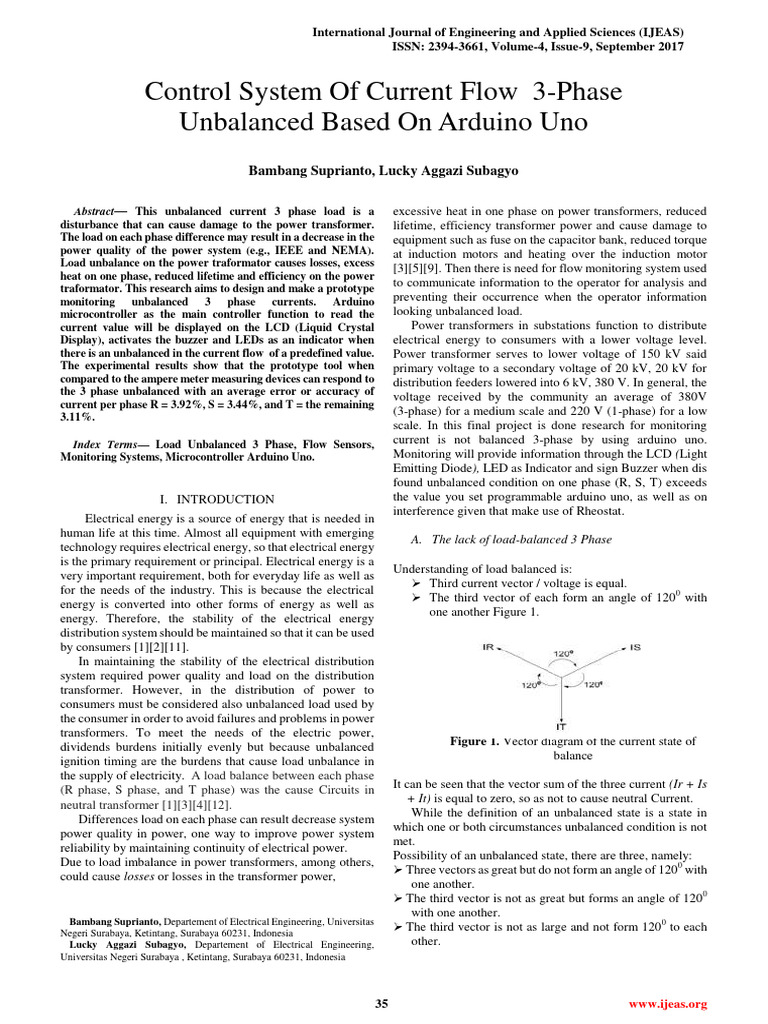 Control System of Current Flow 3 Phase U 248260b9 | PDF | Power Supply | Arduino