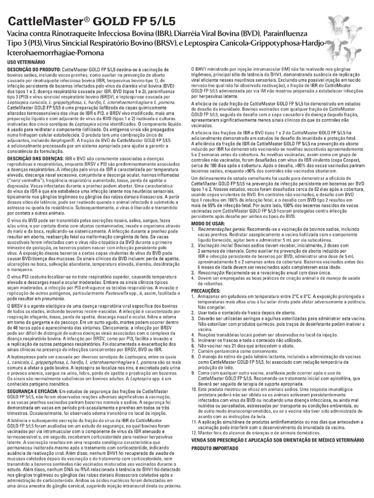 Bula Cattlemaster Gold | PDF