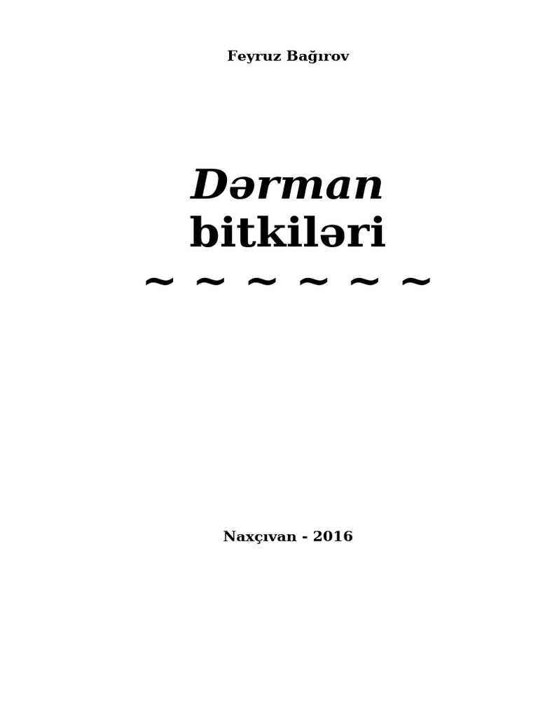 Derman bitkileri | PDF