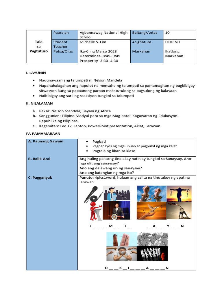 LP7 (Talumpati) 10-1 | PDF