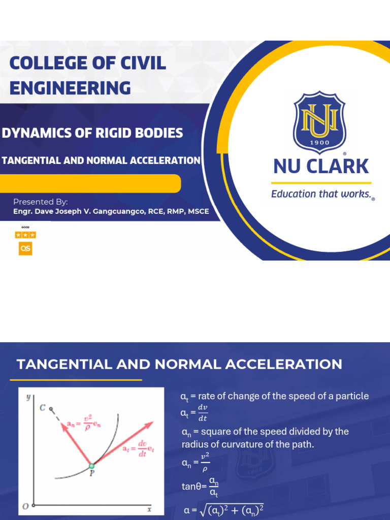 Tangential and Normal Acceleration Analysis | PDF