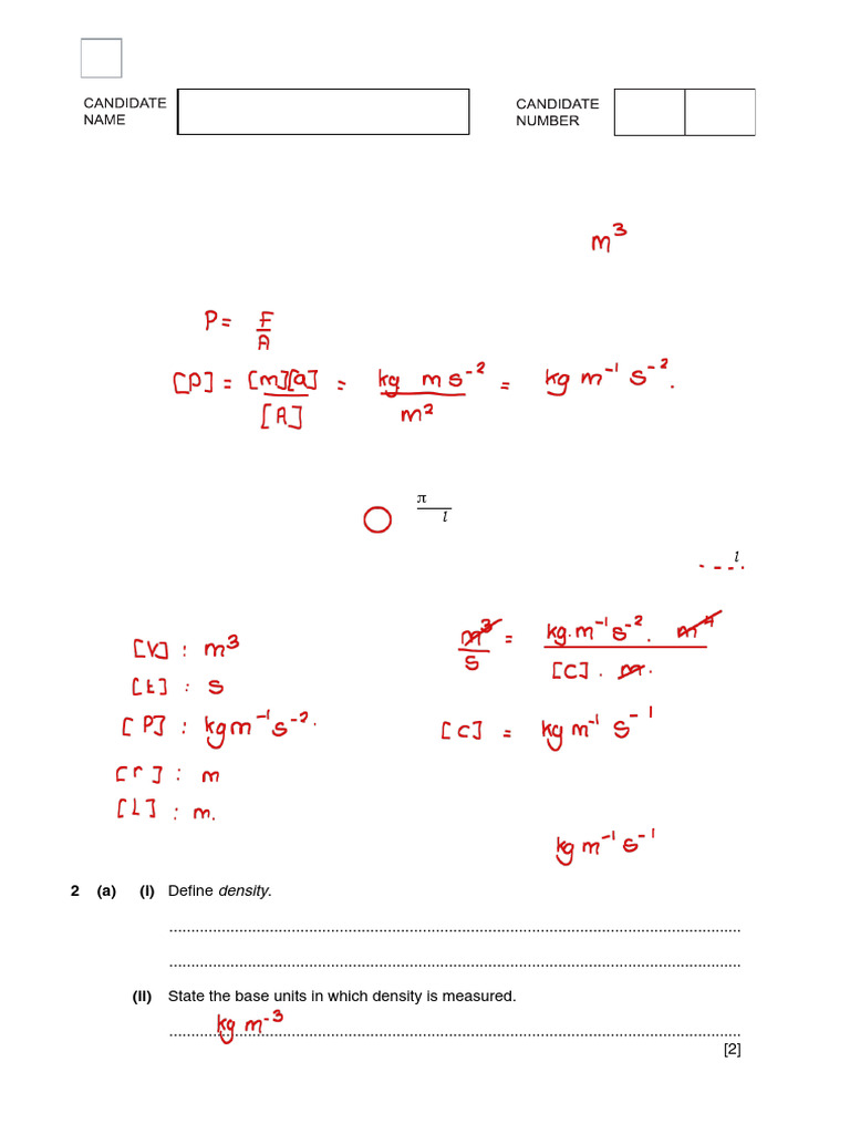 TEST 2 - Physical Quantities and Uncertainties - 250305 - 191435 | PDF ...