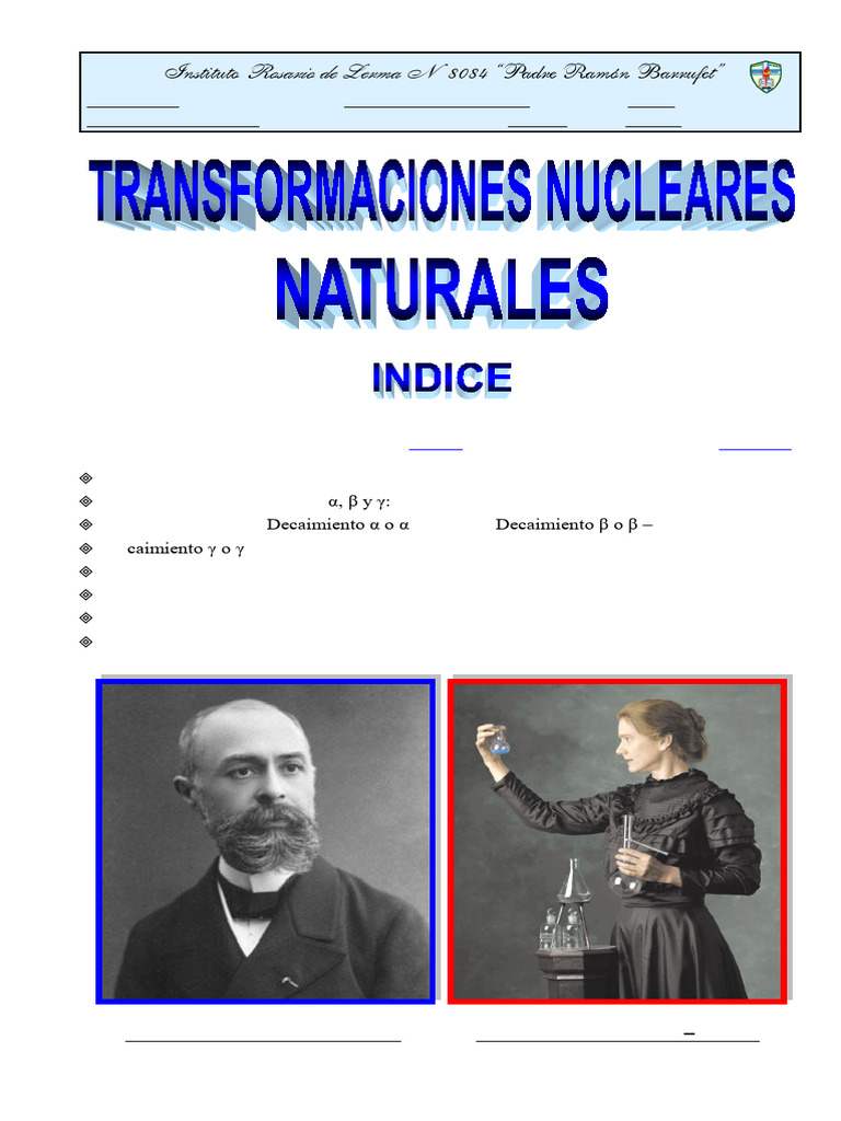 Wa0010. | PDF | Desintegración radioactiva | Núcleo atómico