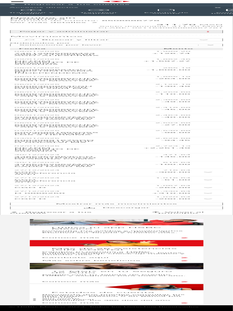 Banca Por Internet HSBC México | PDF | Finanzas personales | Servicios financieros
