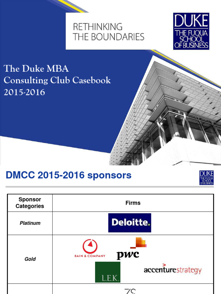 The Duke MBA Consulting Club Casebook | PDF | Leveraged Buyout | Airlines