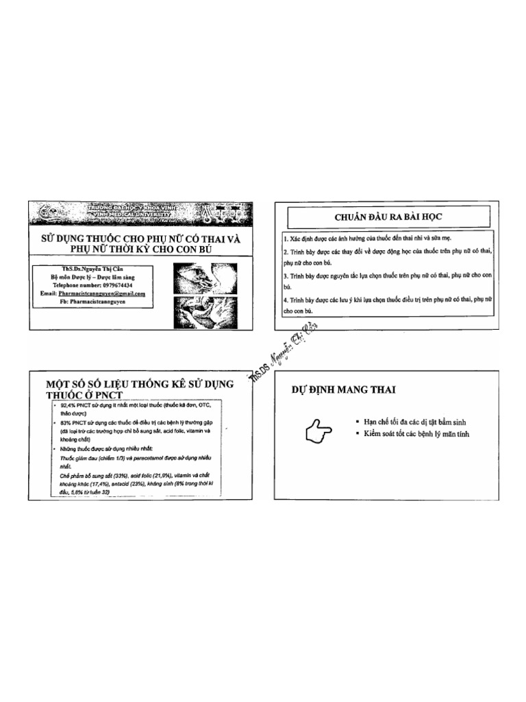 Sử Dụng Thuốc Cho PNCT&CCB | PDF