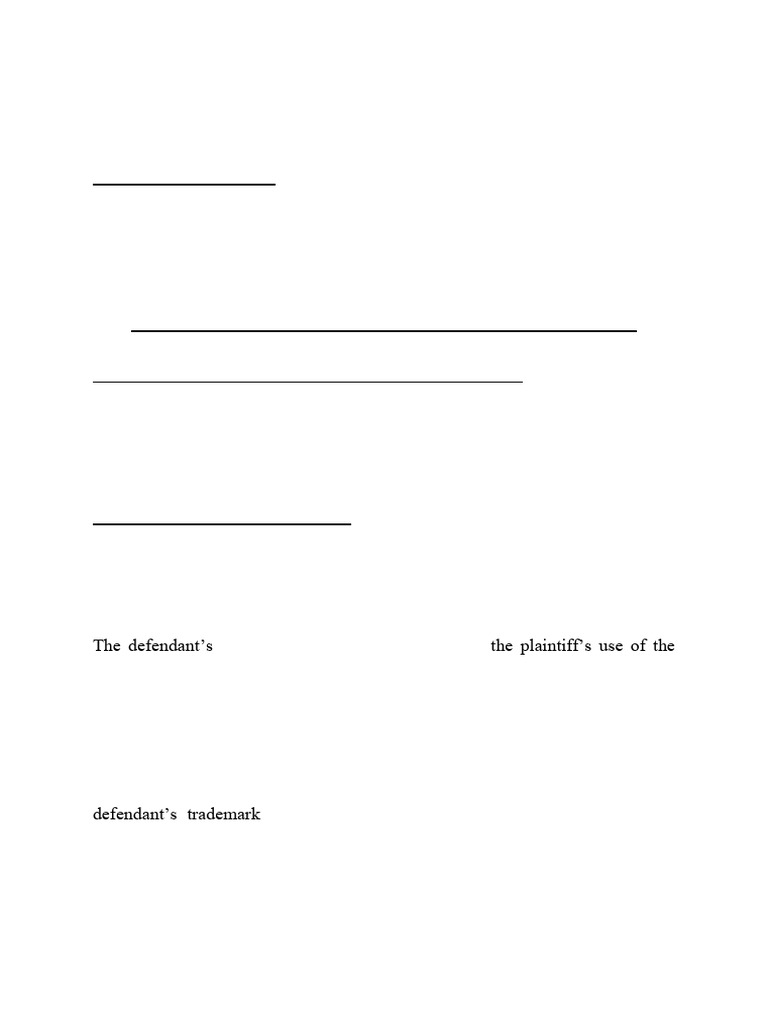 Defendant's Written Statement in Trademark Case | PDF | Trademark ...
