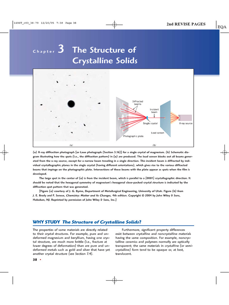 Class Note 1 UG Callister Crystal | PDF