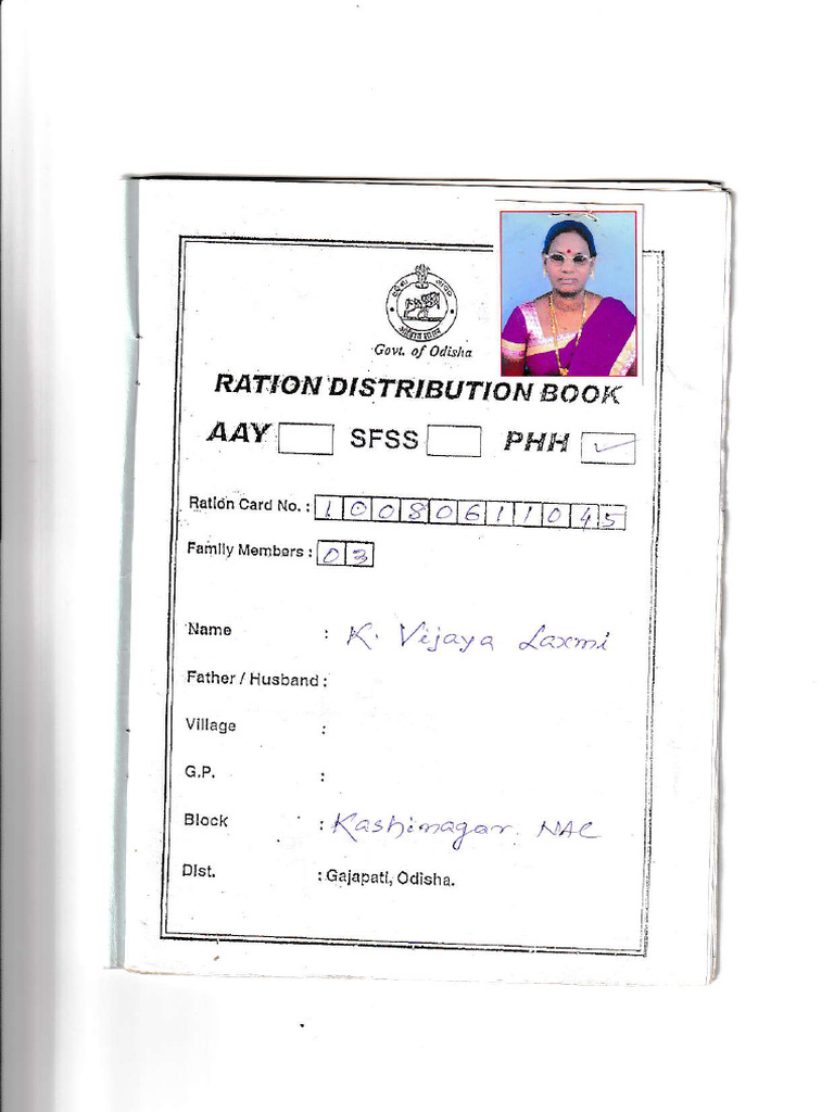 Family Distribution Document Gajapati Odisha | PDF