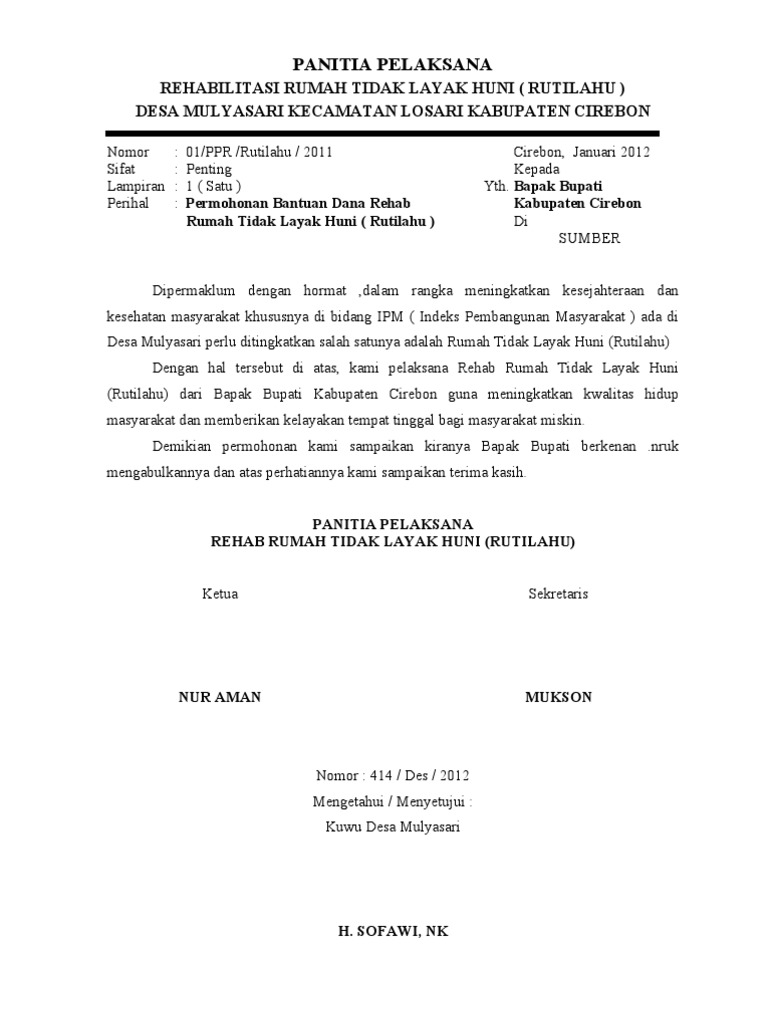 Proposal Rutilahu | PDF