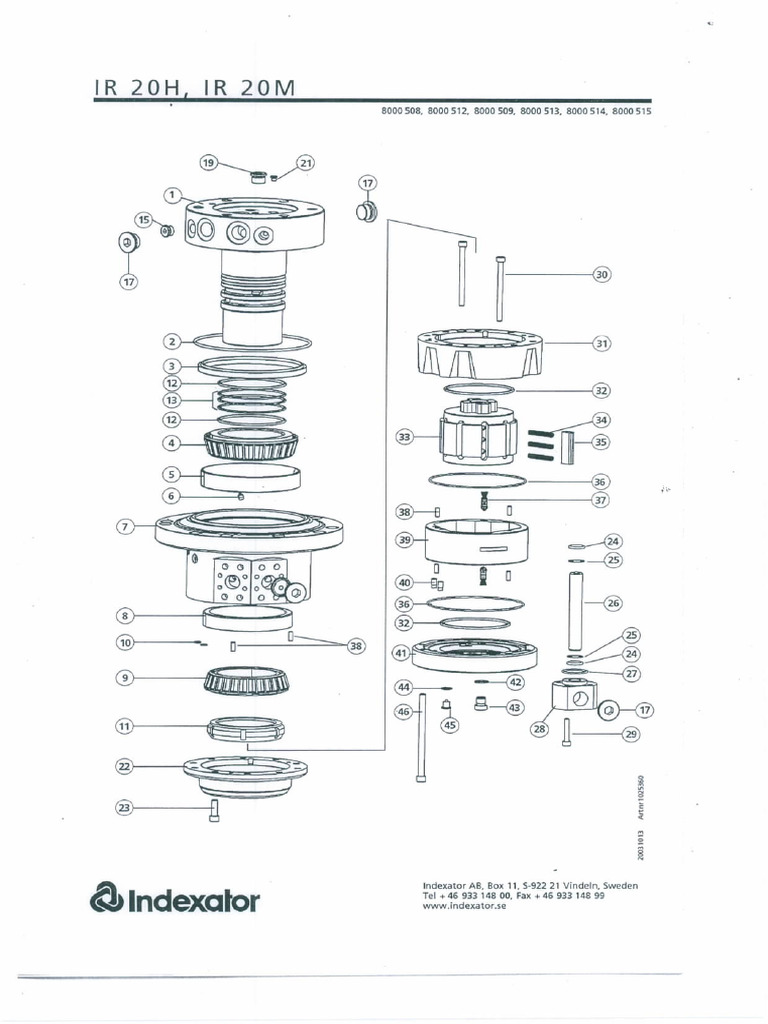Esploso DTIA2001 Indexator IR20 H | PDF