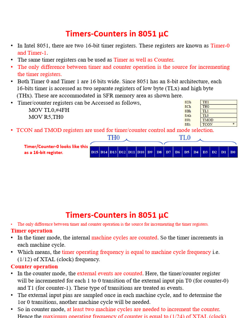 8051 Microcontroller Timer-Counter Guide | PDF | Computer Hardware | Computing