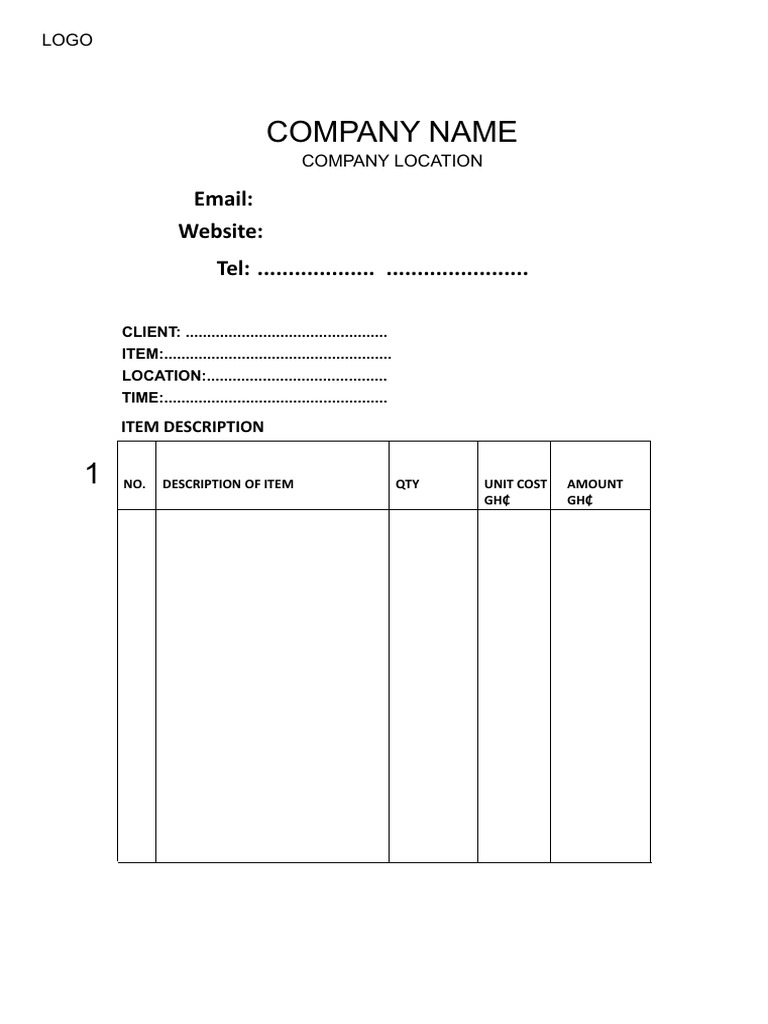Letter Head Invoice | PDF