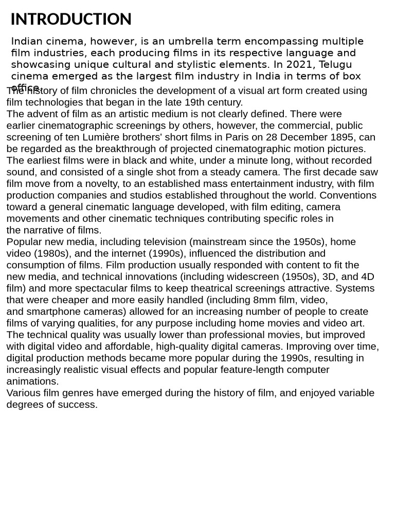 Evolution of Indian Cinema and Its Industries | PDF | Cinema Of India ...