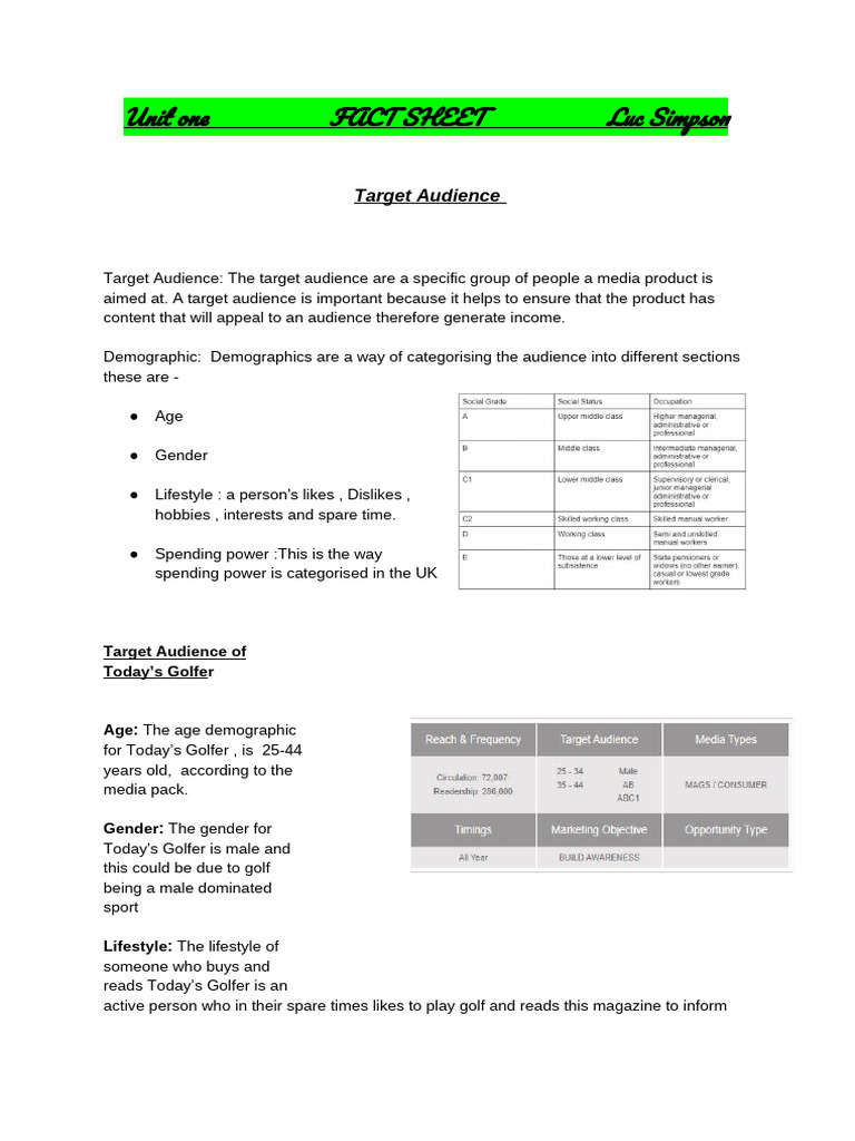 Target Audience | PDF